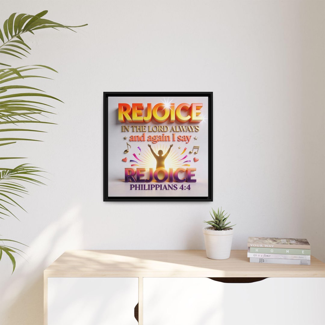 Rejoice in the Lord Always Philippians 4:4 Wall Art Framed | Christian ...