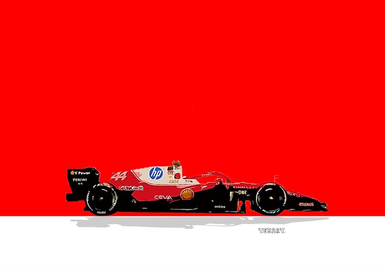 Ferrari F1 2026 | Formula One Car Illustration Poster Print | Car Wall ...