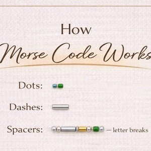 Pop Fizz Morse Code Bracelet Stack – Red, Blue & Silver Beads With ...