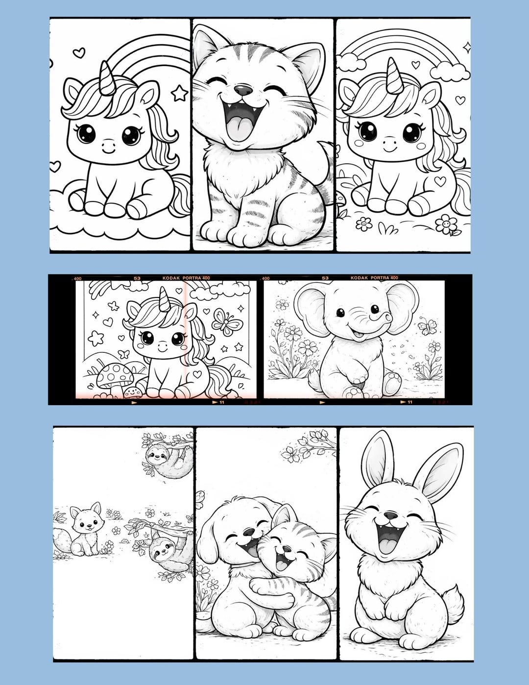 Funny Laughing Animals Coloring Book – Cat, Dog, Monkey, Rabbit ...