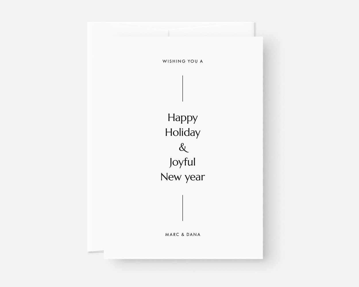 Personalized Holiday Cards Set / Minimalist Black and White - Etsy