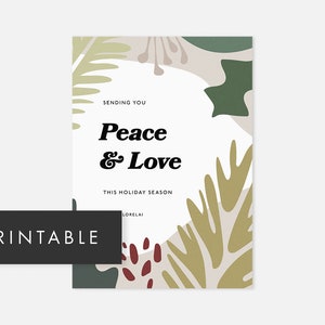 Printable Holiday Card PDF With Custom Name and Modern - Etsy