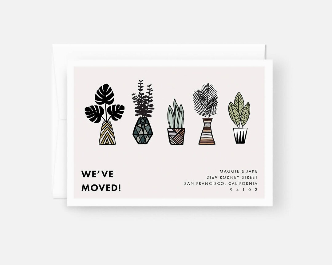 Modern Moving Cards / Moving Announcement With Envelopes / - Etsy