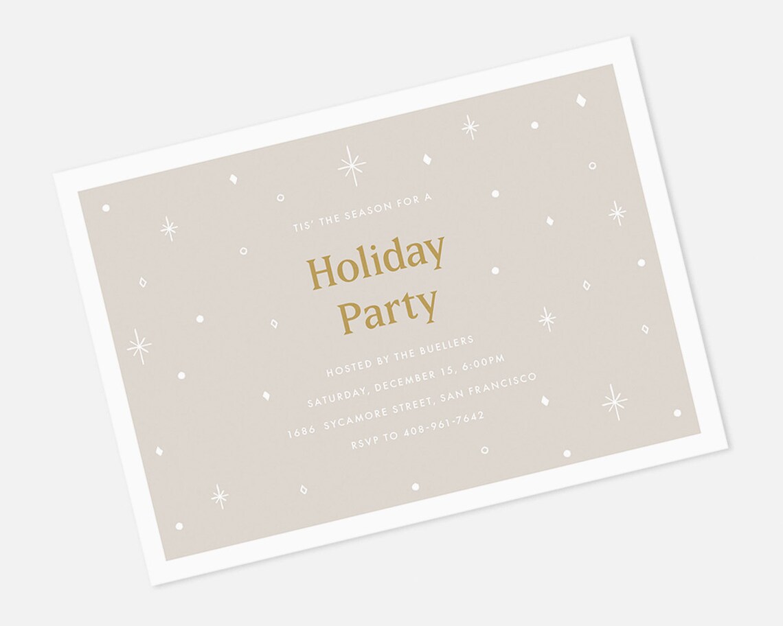 Holiday Party Invitation Modern / Simple Christmas Party - Etsy
