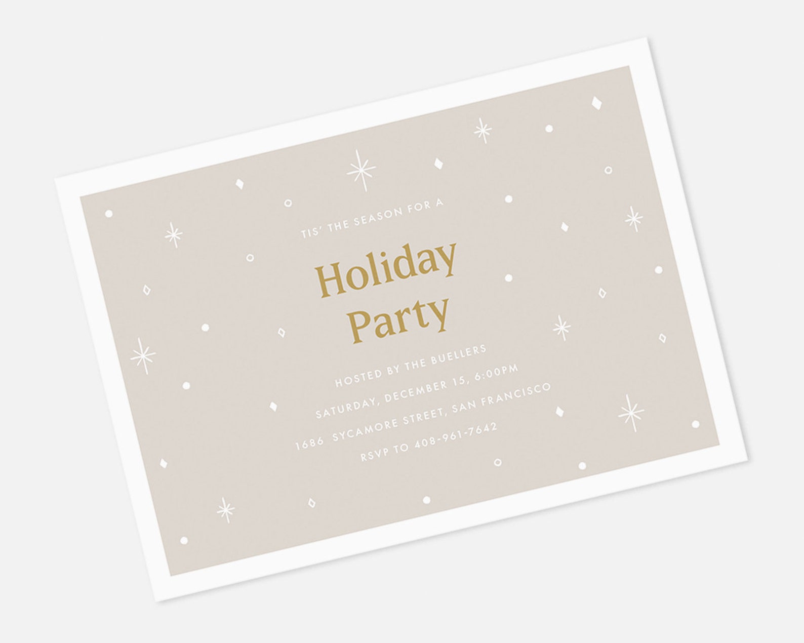Holiday Party Invitation Modern / Simple Christmas Party - Etsy
