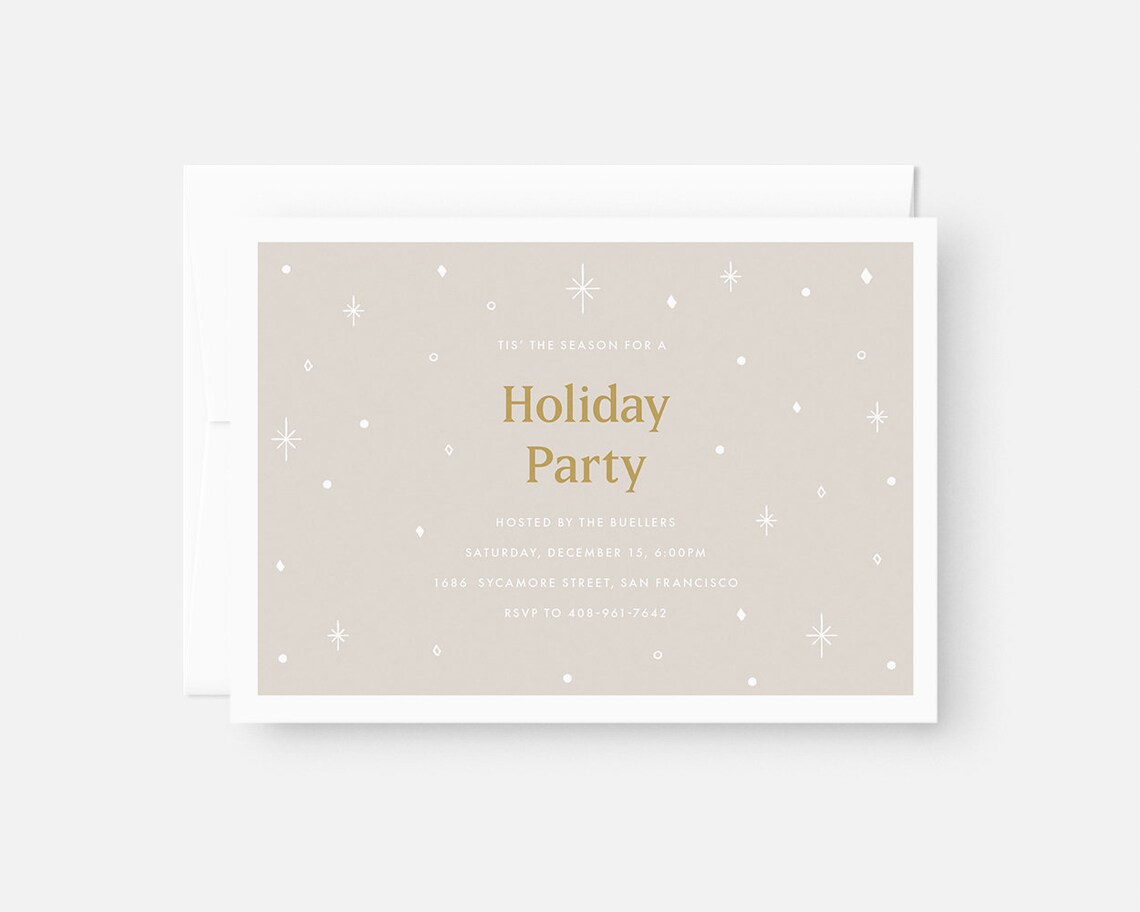 Holiday Party Invitation Modern / Simple Christmas Party - Etsy