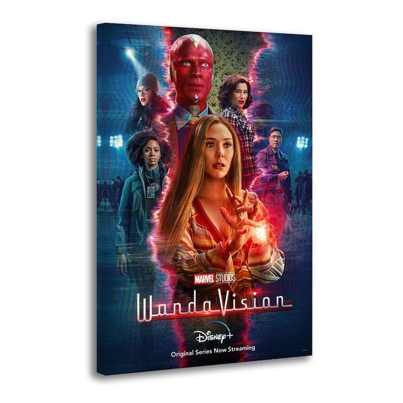 Wanda Vision Paul Bettany, Elizabeth Olssen Art Painting Wall Decor ...