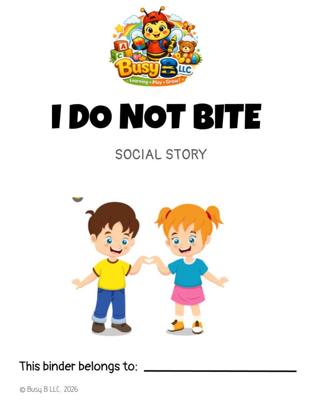 I Do Not Bite Social Story - Etsy