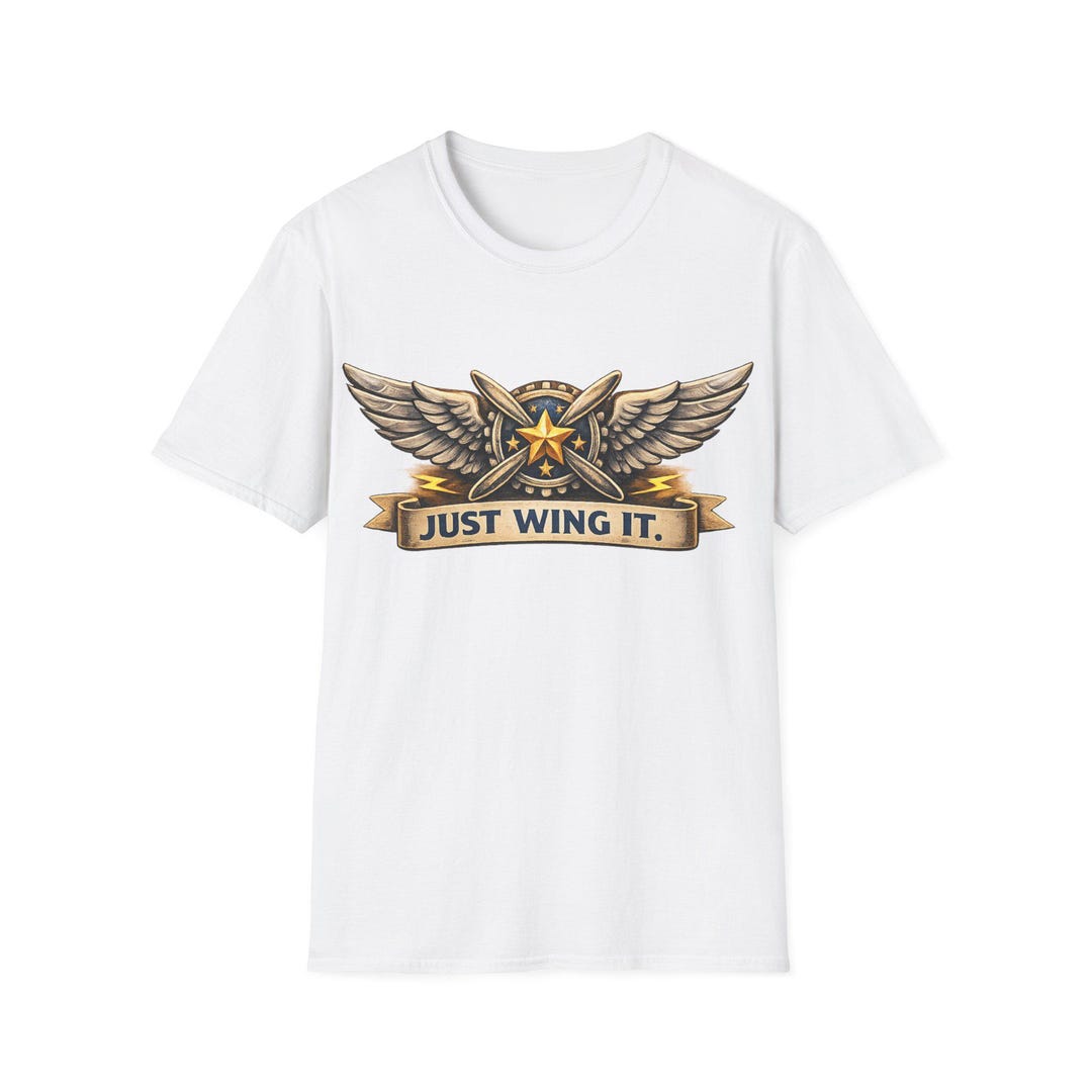 Just Wing It Emblem T-shirt - Etsy