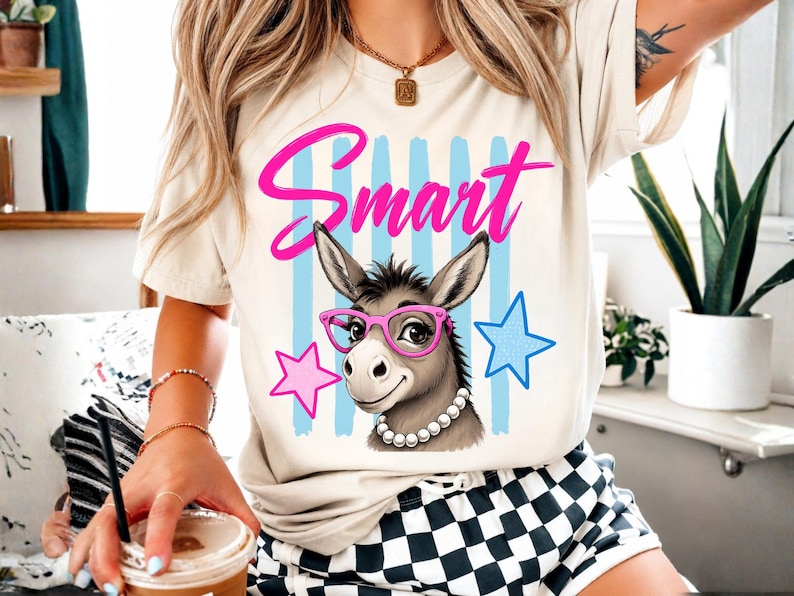 Smart Donkey PNG, Brushstroke Donkey Art, Funny Animal Graphic (digital ...