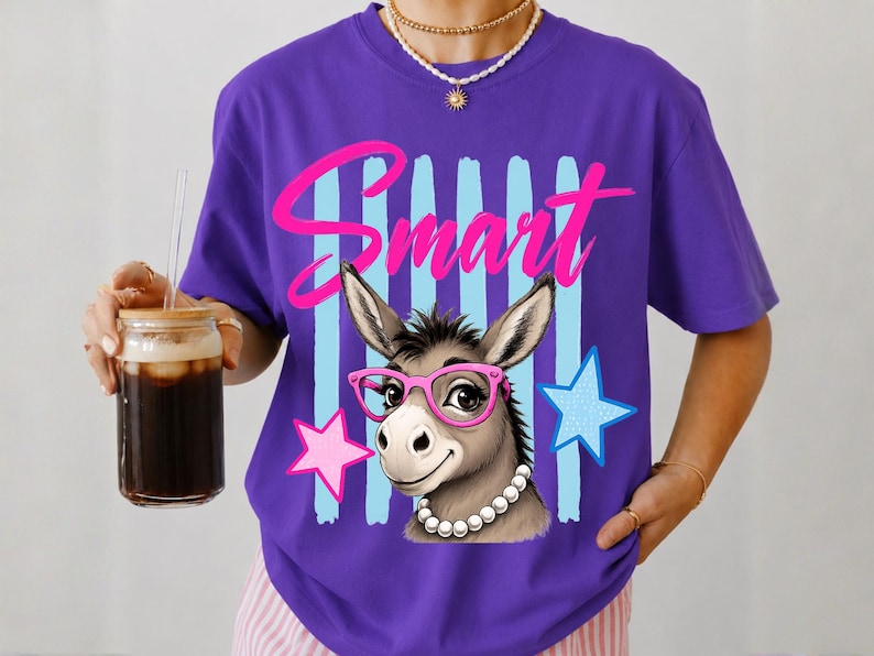 Smart Donkey PNG, Brushstroke Donkey Art, Funny Animal Graphic (digital ...