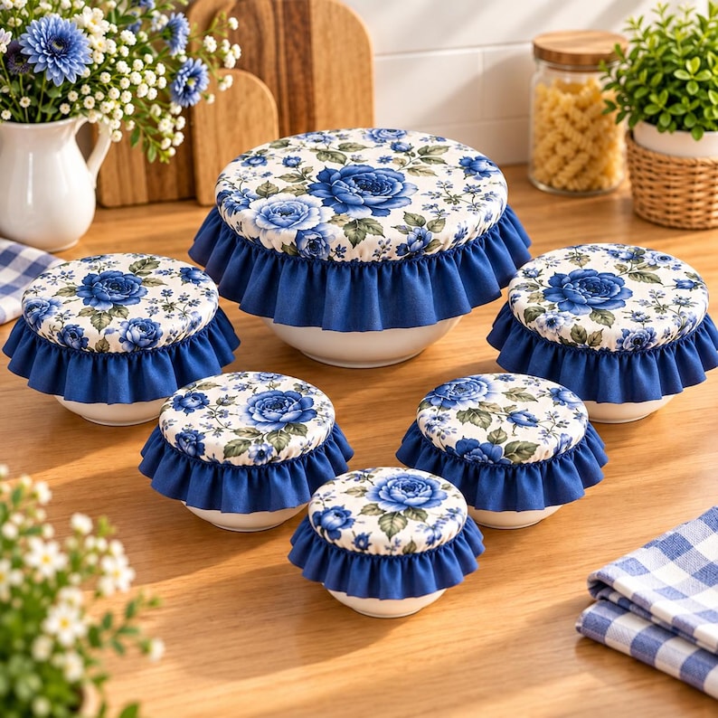 Reusable Bowl Cover Sewing Pattern PDF | Fabric Bowl Covers Pattern ...