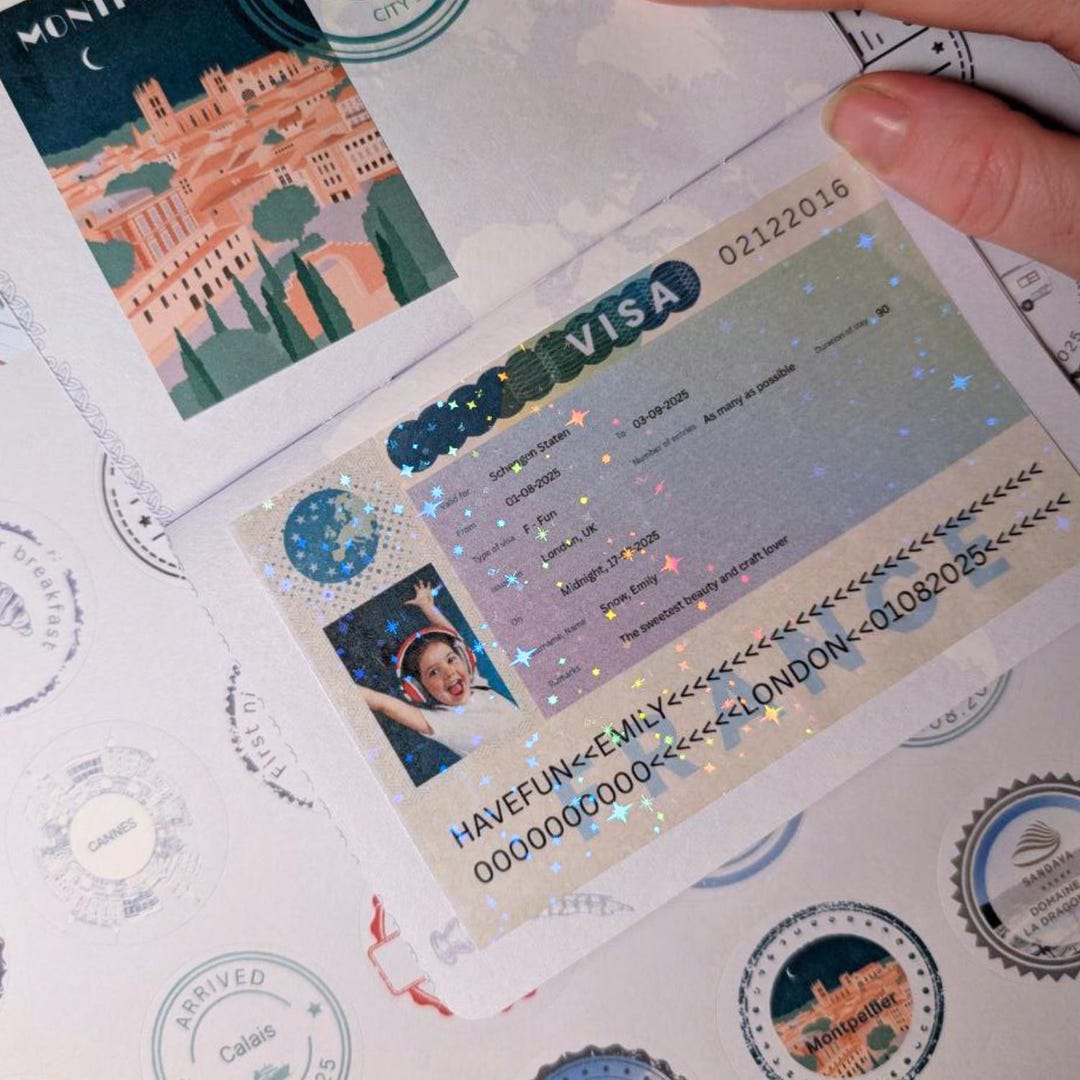 Personalised Kids Travel Passport: Travel Memories or Pretend Play - Etsy