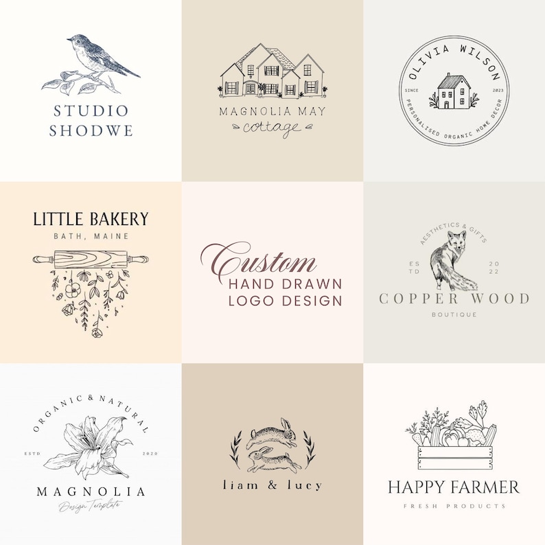 Custom Hand Drawn Logo, Custom Logo Design, Logo Design Custom for ...