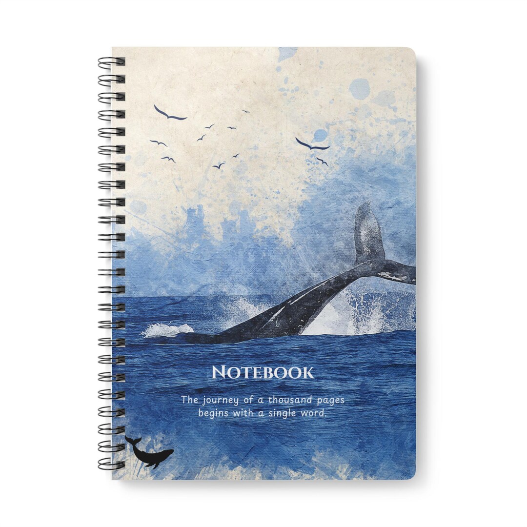 Whale Fin Walfluke Ocean Whale Tail Ocean Watercolor Notebook Note Book ...