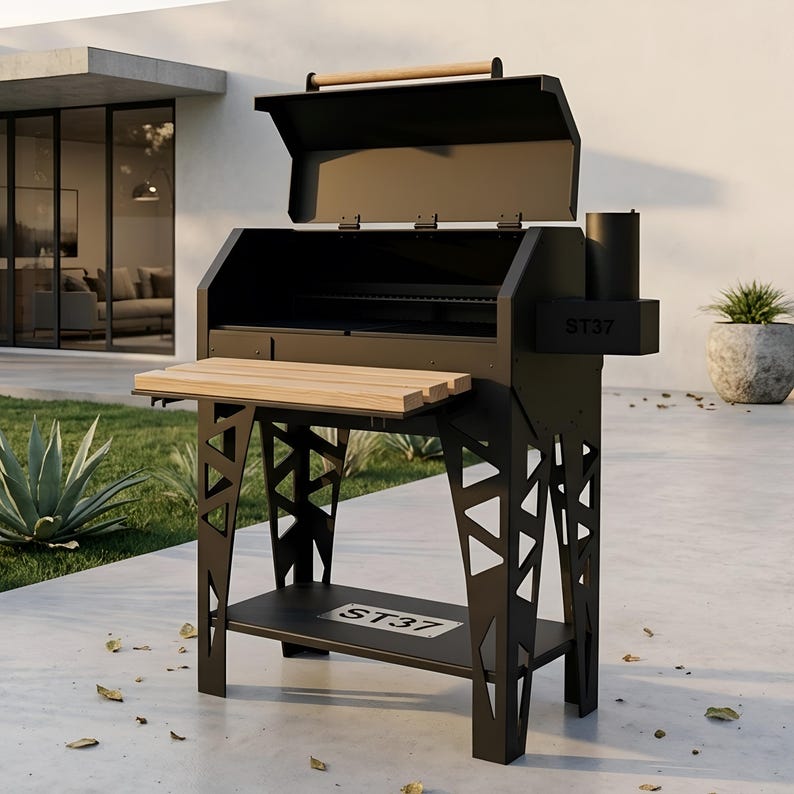 Portable BBQ Grill DXF File | Laser Cut Grill Plans | CNC Metal Bbq ...