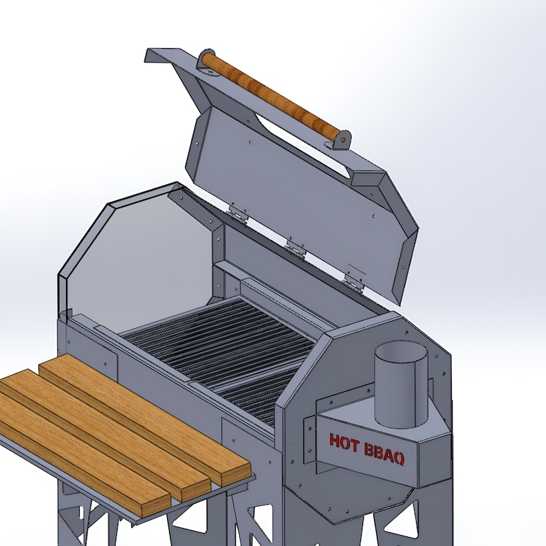 Portable BBQ Grill DXF File | Laser Cut Grill Plans | CNC Metal Bbq ...