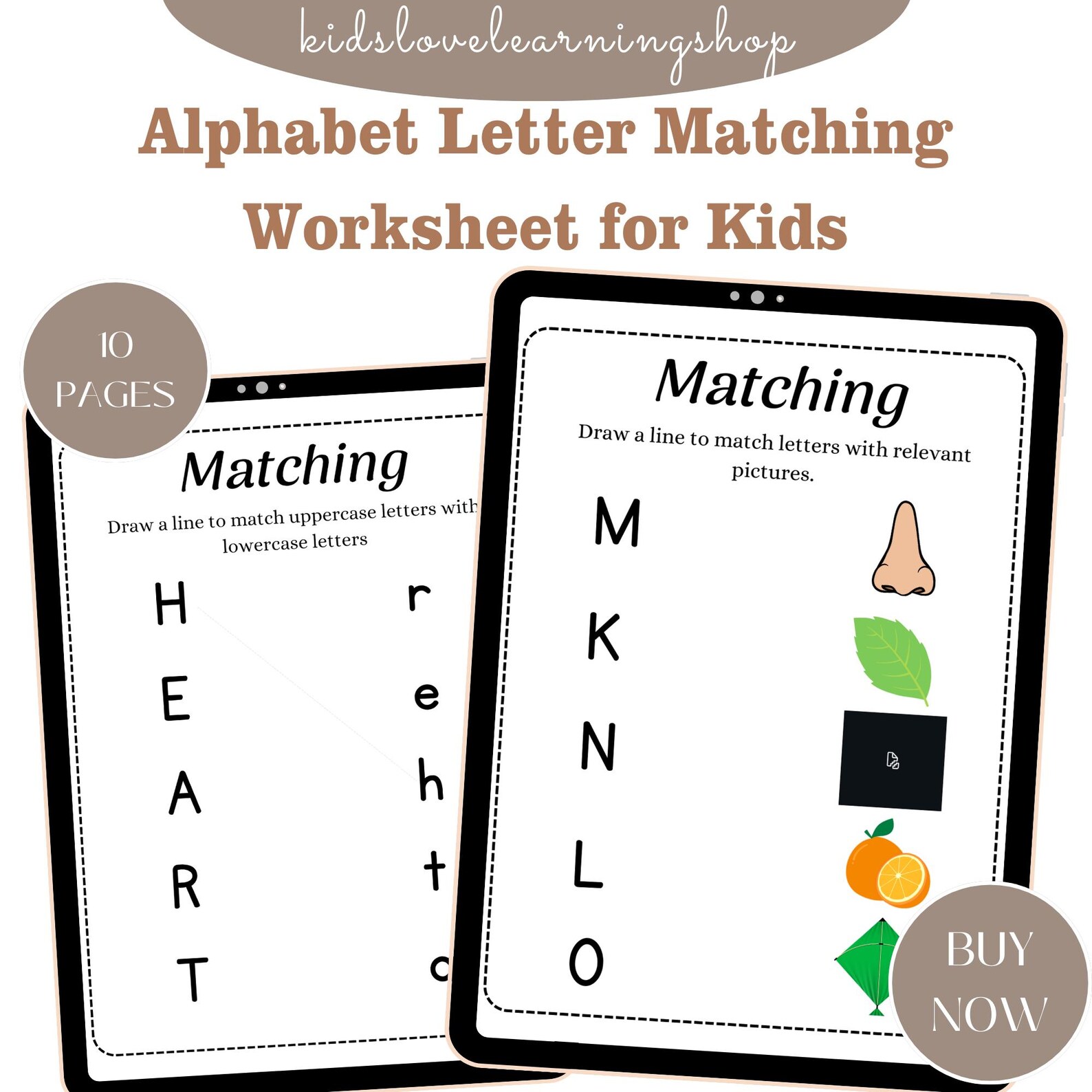 Alphabet Letter Matching Worksheet | Preschool & Kindergarten (PDF ...