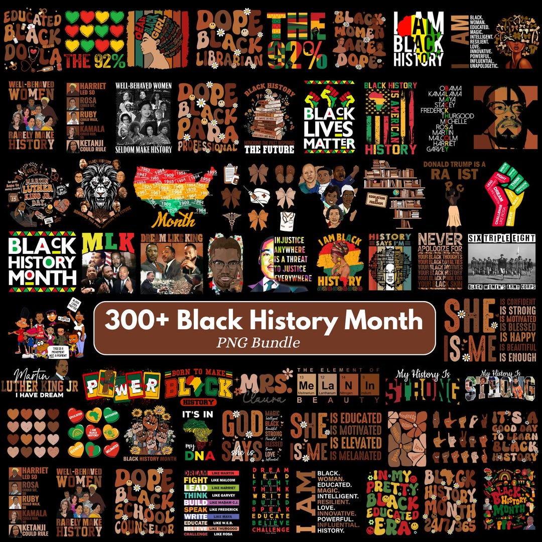 300+ Designs Black History Month Png Bundle, Juneteenth Png Bundle ...