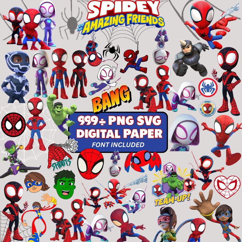 Spidey and His Amazing Friends Font - Etsy