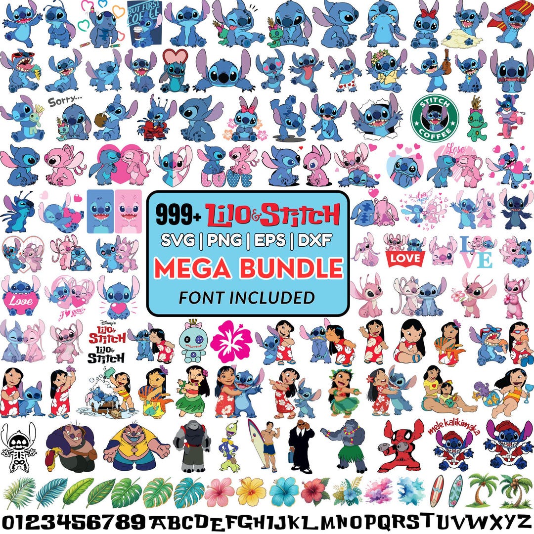 999+ Stitch Files, Stitch SVG, Stitch Bundle, Stitch PNG, Stitch ...