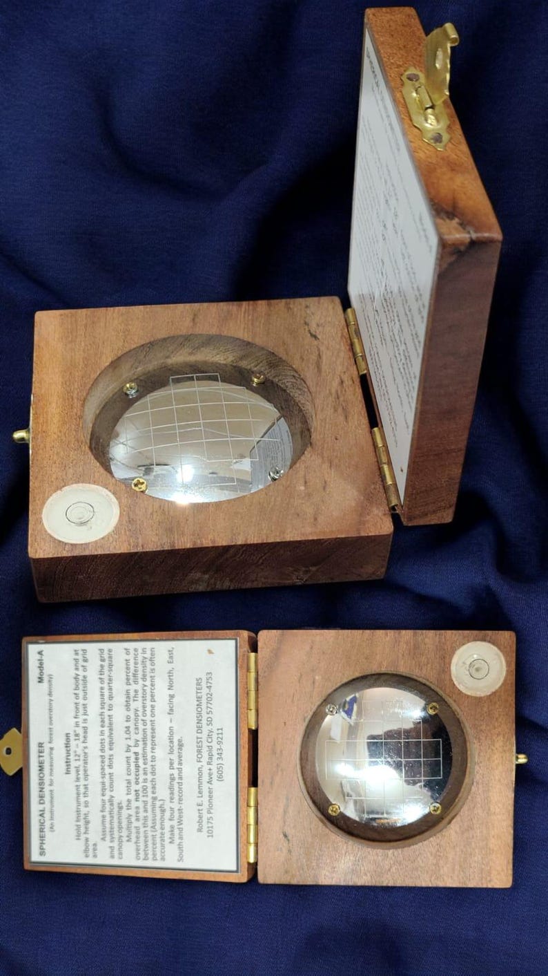 Buy Handheld Brass & Wood Spherical Crown Densiometer for Forest Canopy ...