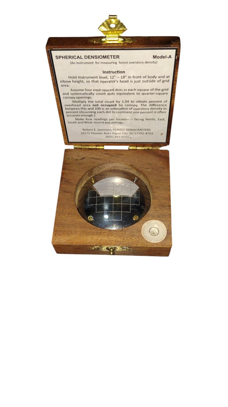 Buy Handheld Brass & Wood Spherical Crown Densiometer for Forest Canopy ...
