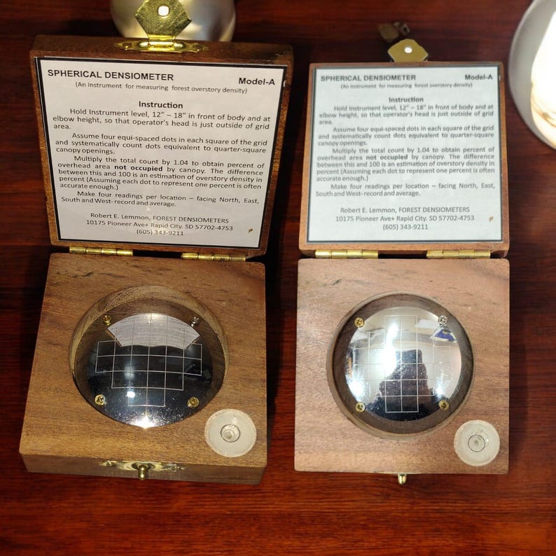Buy Handheld Brass & Wood Spherical Crown Densiometer for Forest Canopy ...