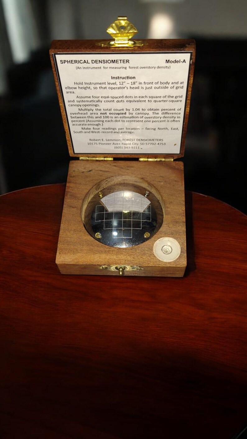 Buy Handheld Brass & Wood Spherical Crown Densiometer for Forest Canopy ...
