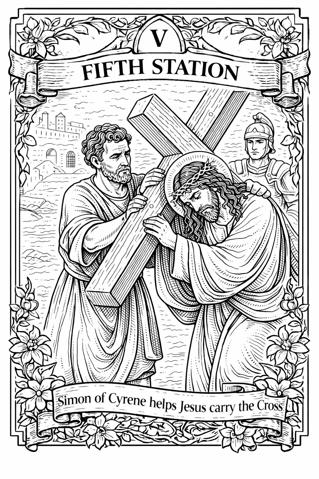 Stations of the Cross Coloring Sheets Bundle - Etsy