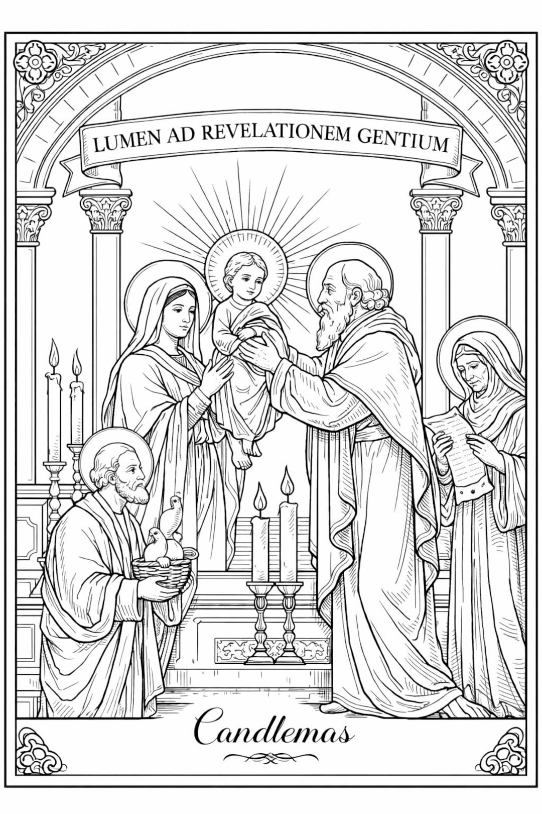 Candlemas Coloring Sheet - Etsy