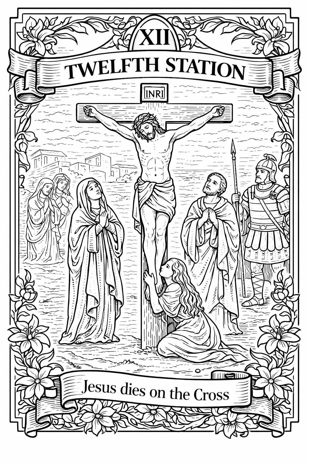Stations of the Cross Coloring Sheets Bundle - Etsy