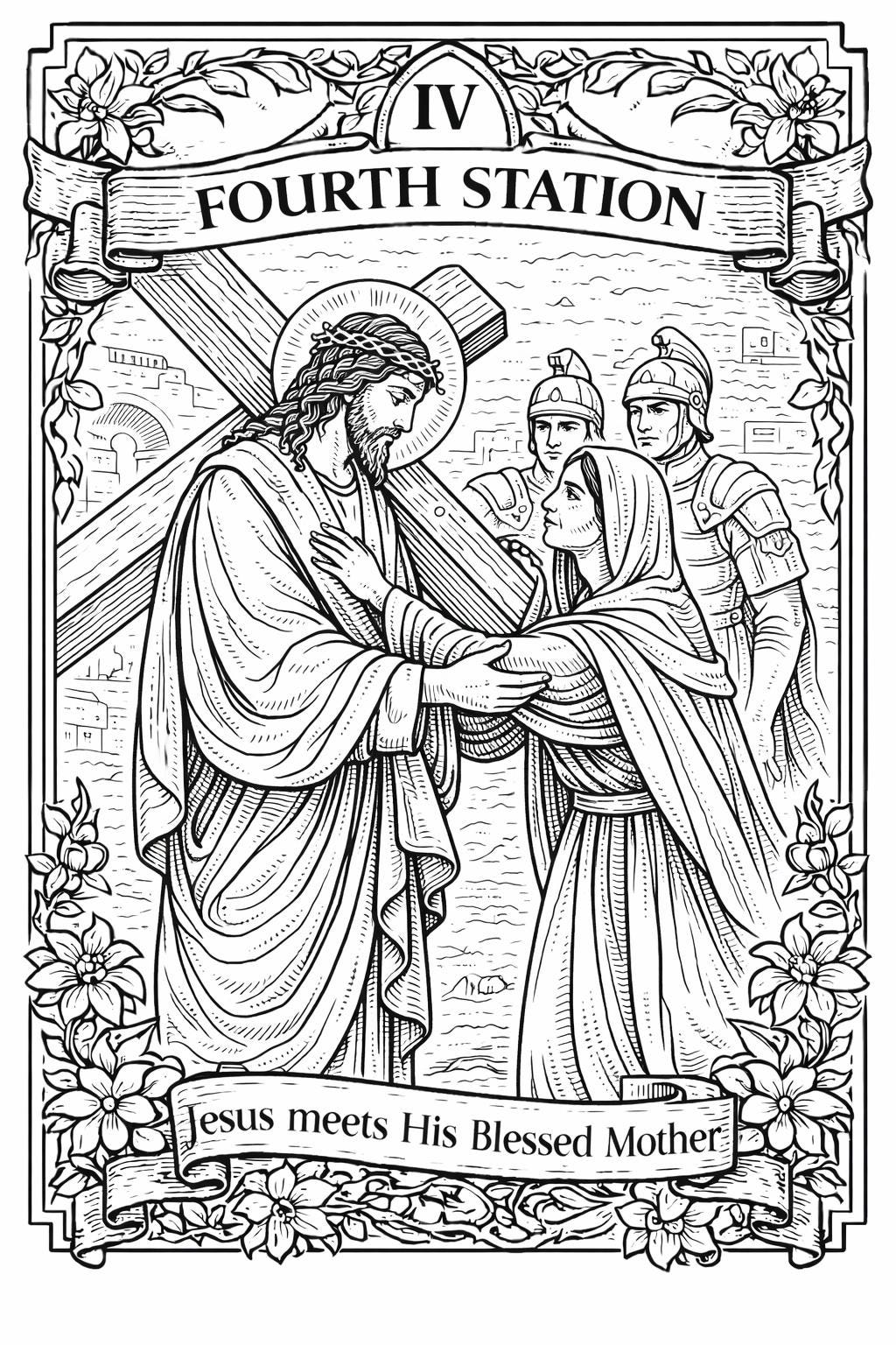 Stations of the Cross Coloring Sheets Bundle - Etsy