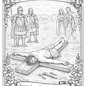 Stations of the Cross Coloring Sheets Bundle - Etsy