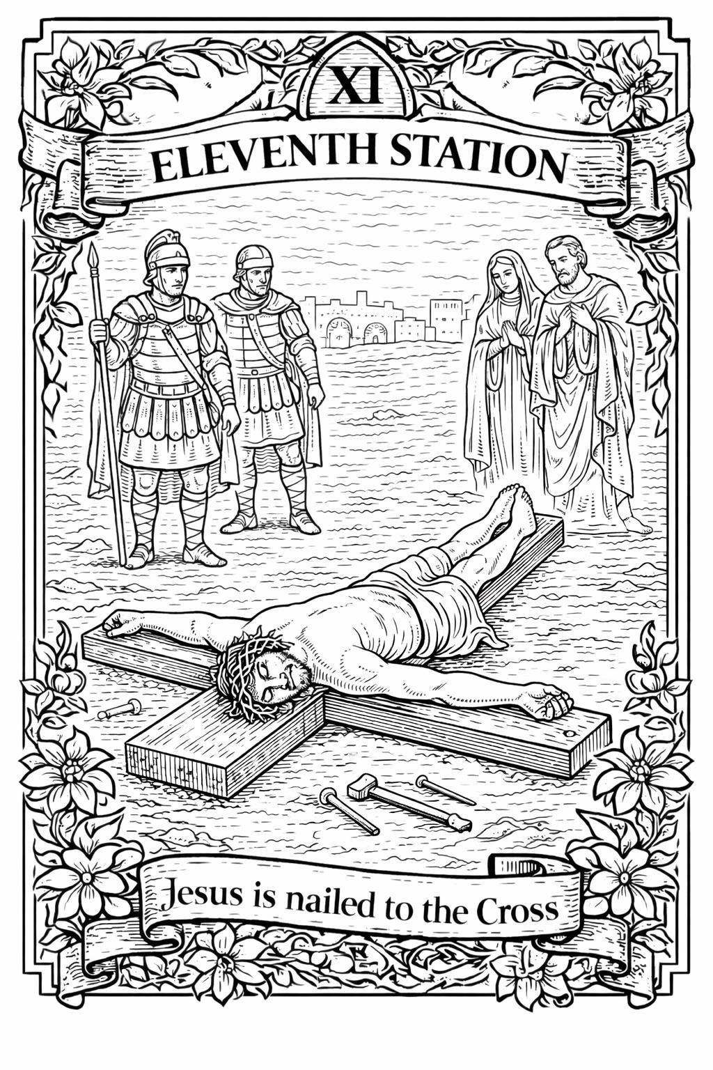 Stations of the Cross Coloring Sheets Bundle - Etsy