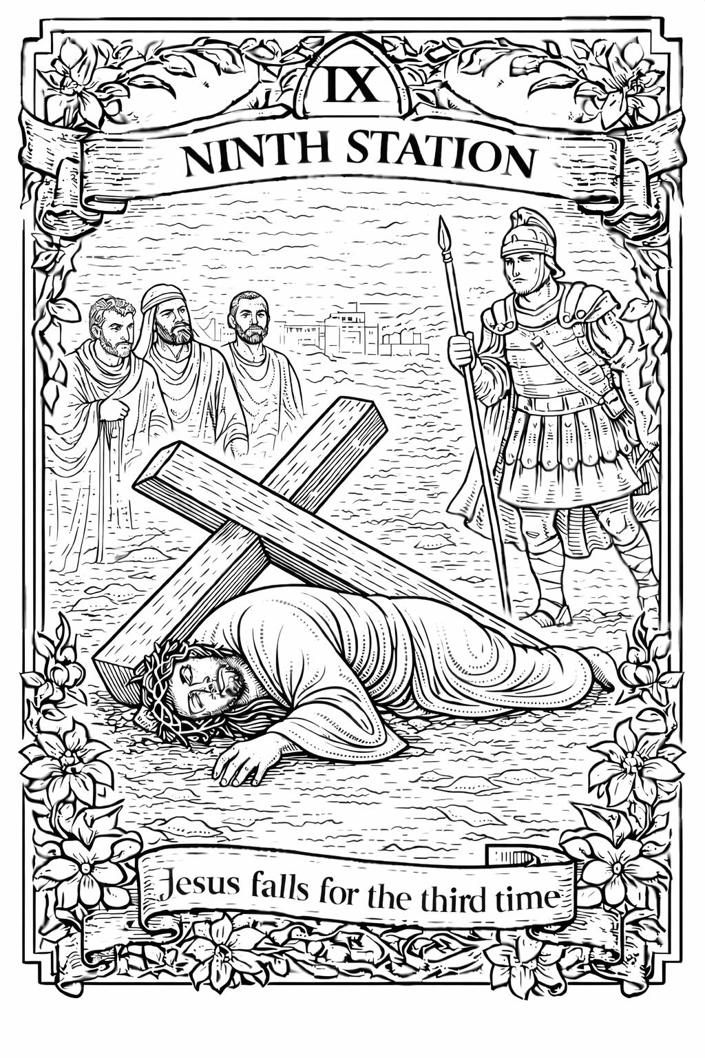 Stations of the Cross Coloring Sheets Bundle - Etsy