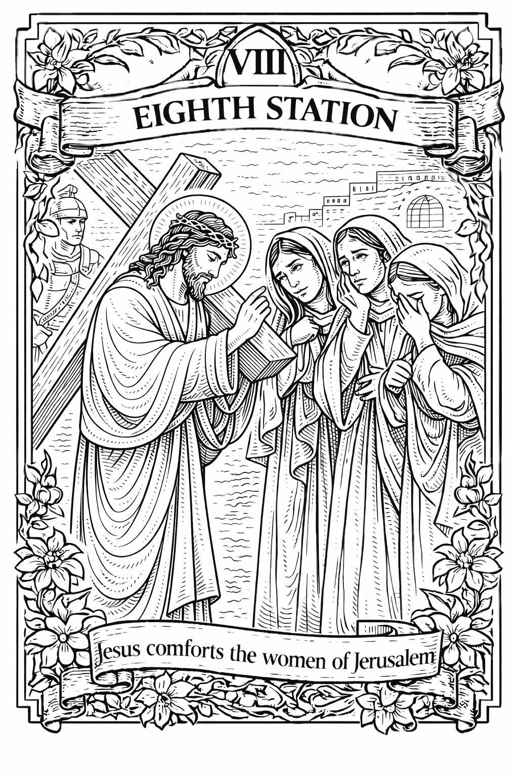 Stations of the Cross Coloring Sheets Bundle - Etsy