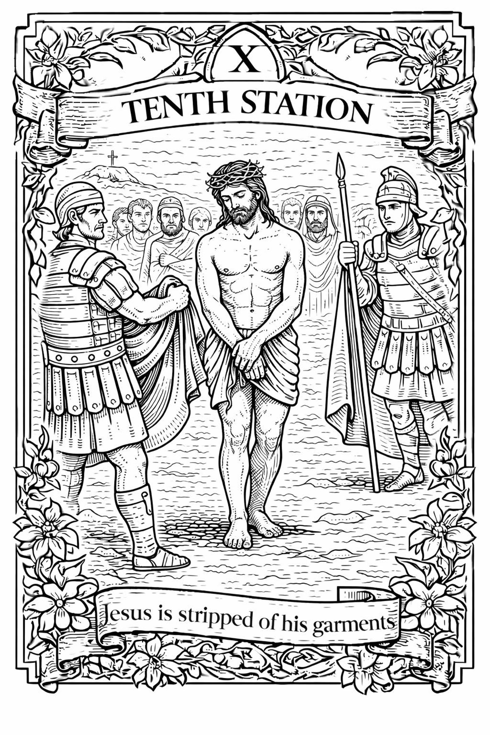 Stations of the Cross Coloring Sheets Bundle - Etsy