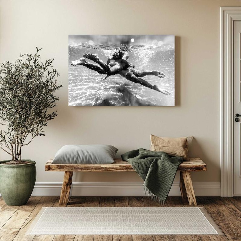 Black And White Underwater Nude Fine Art Photography Couples Swimming 3266