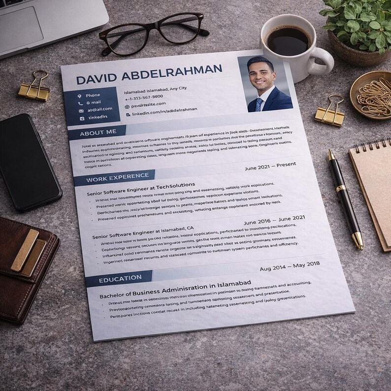 Modèle de CV créatif Canva | CV moderne modifiable | Demande d'emploi ...