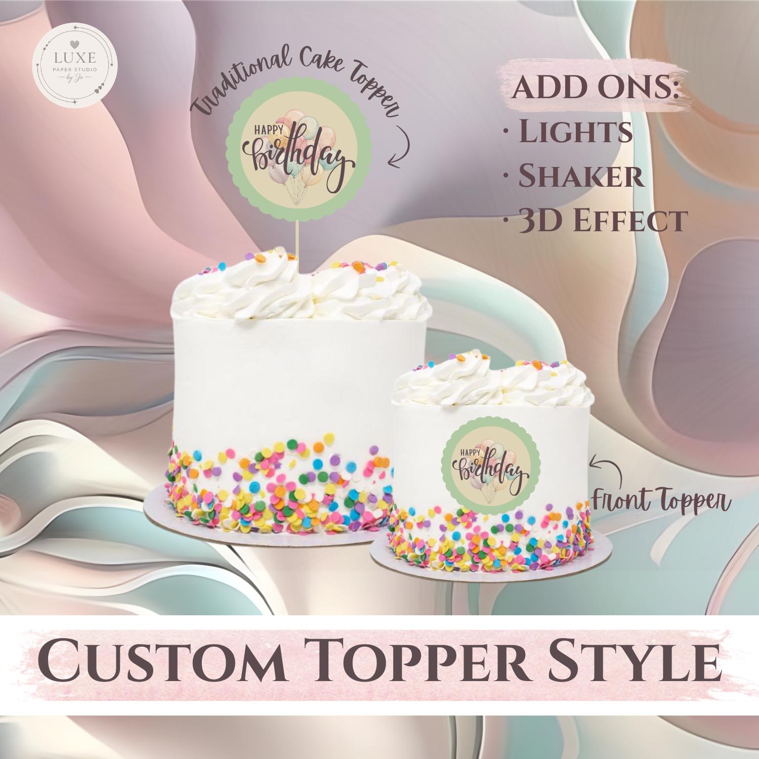 Custom Cake Toppers Any Theme - Personalized Name, Theme and Age ...