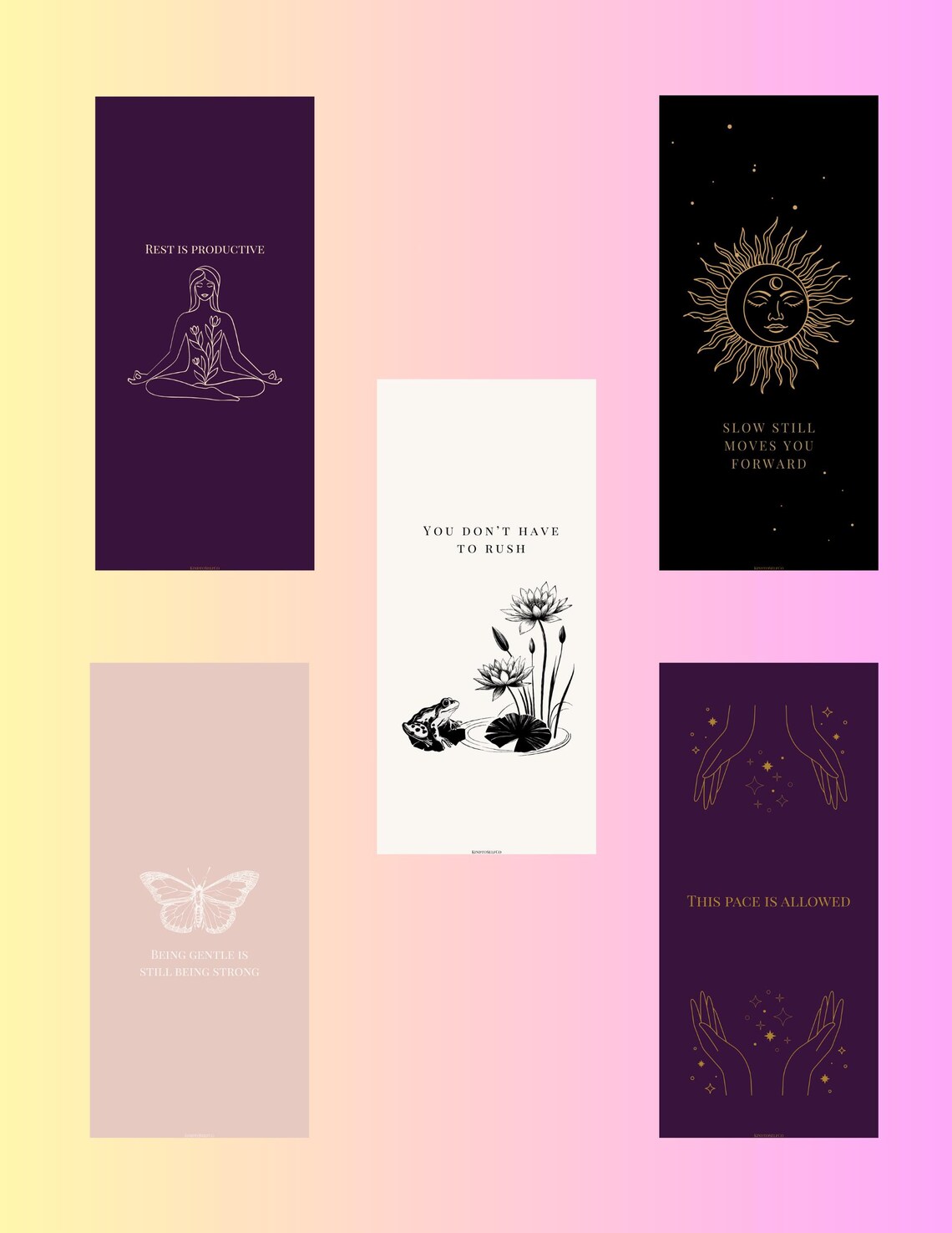 Gentle Phone Wallpapers | Soft Life Quotes | Minimalist Aesthetic - Etsy