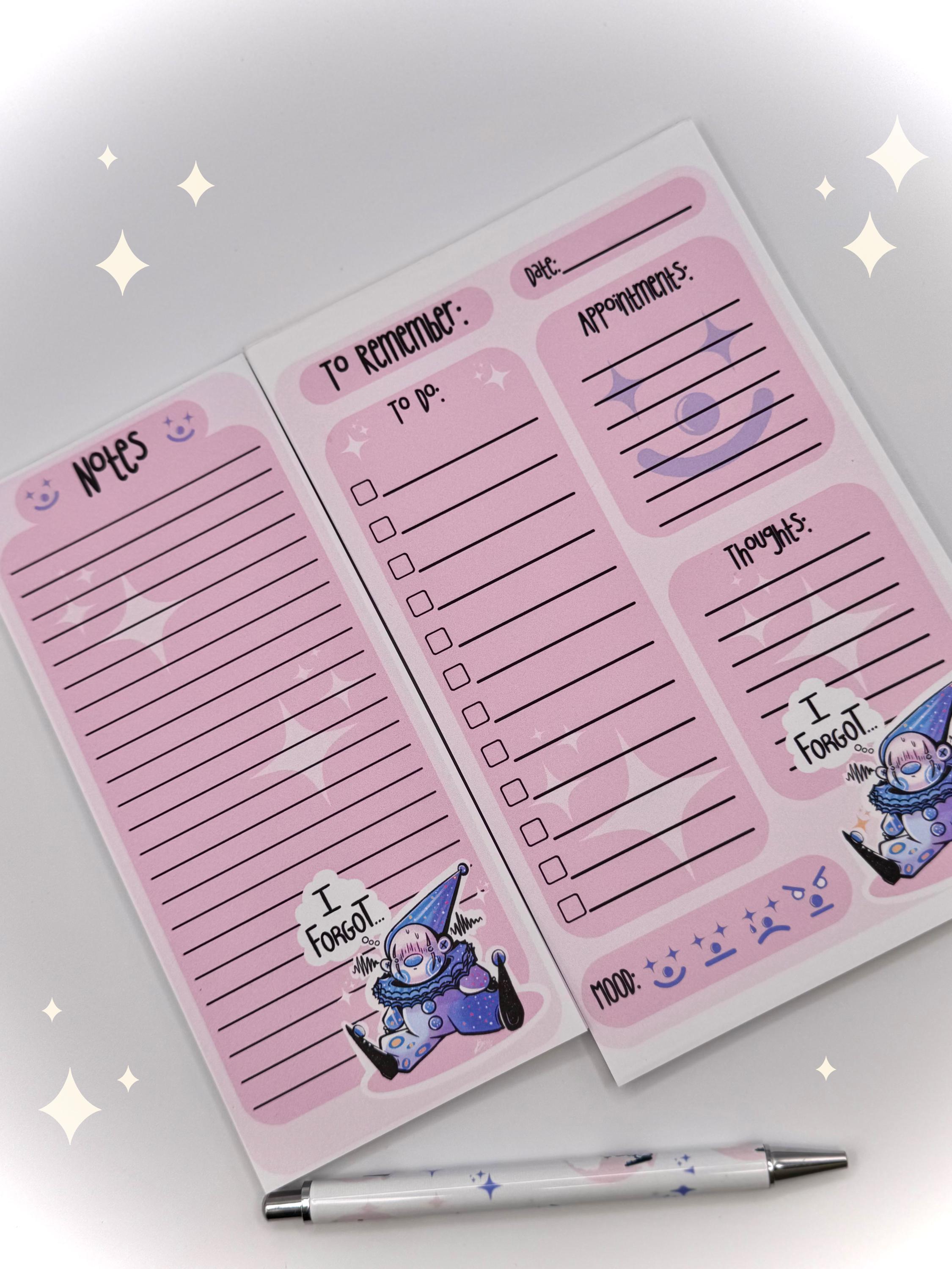 Clown Daily Planner Stationery Desk Organizer Notepad Task Tracker ...