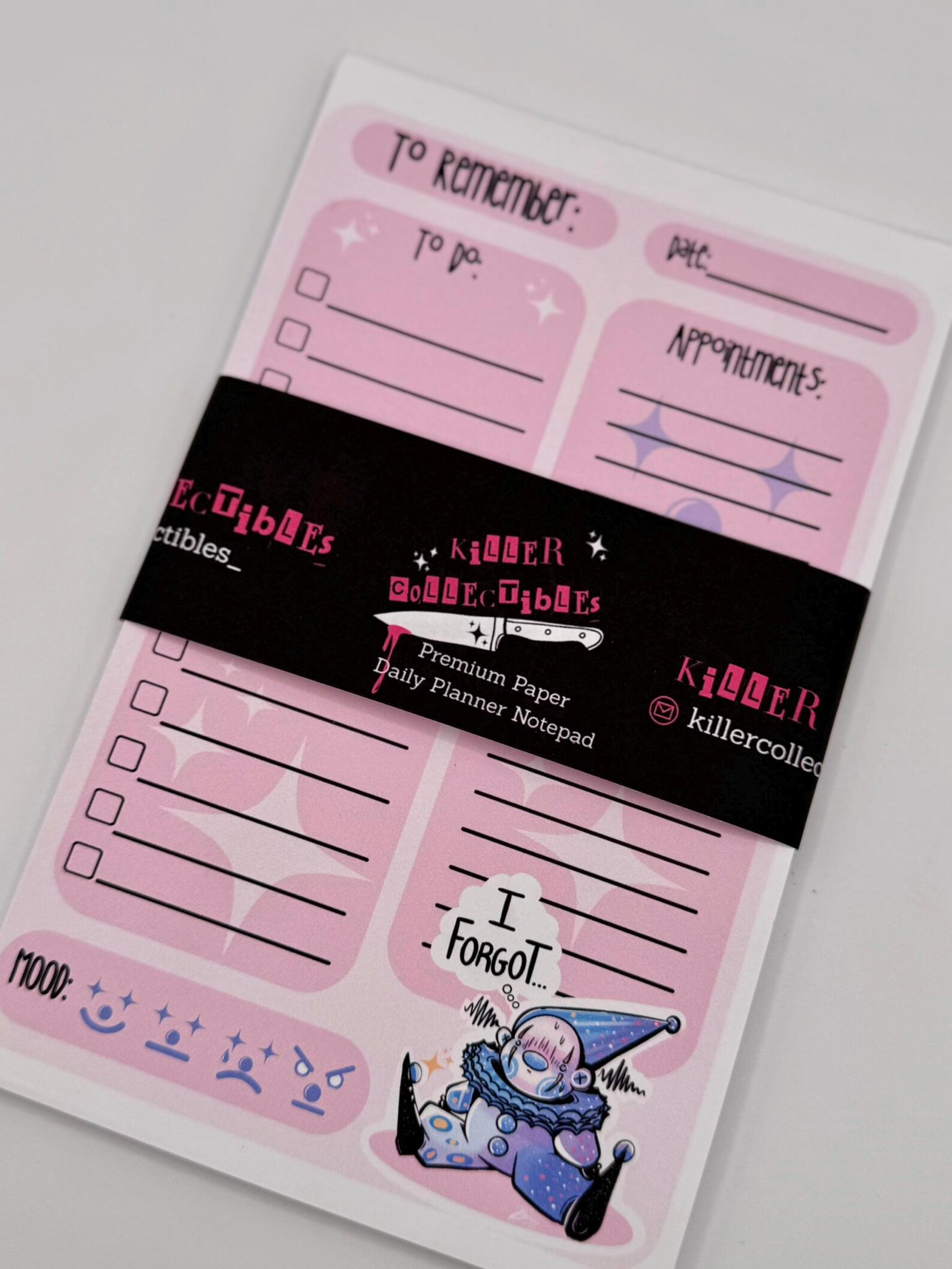 Clown Daily Planner Stationery Desk Organizer Notepad Task Tracker ...