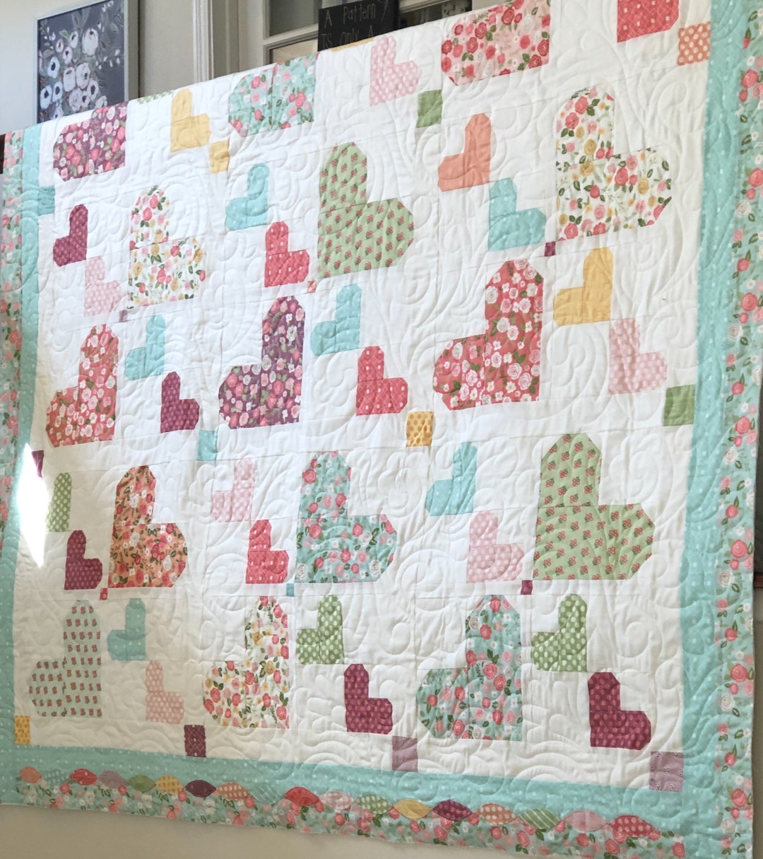 Lollipop Random Hearts Pattern - Etsy