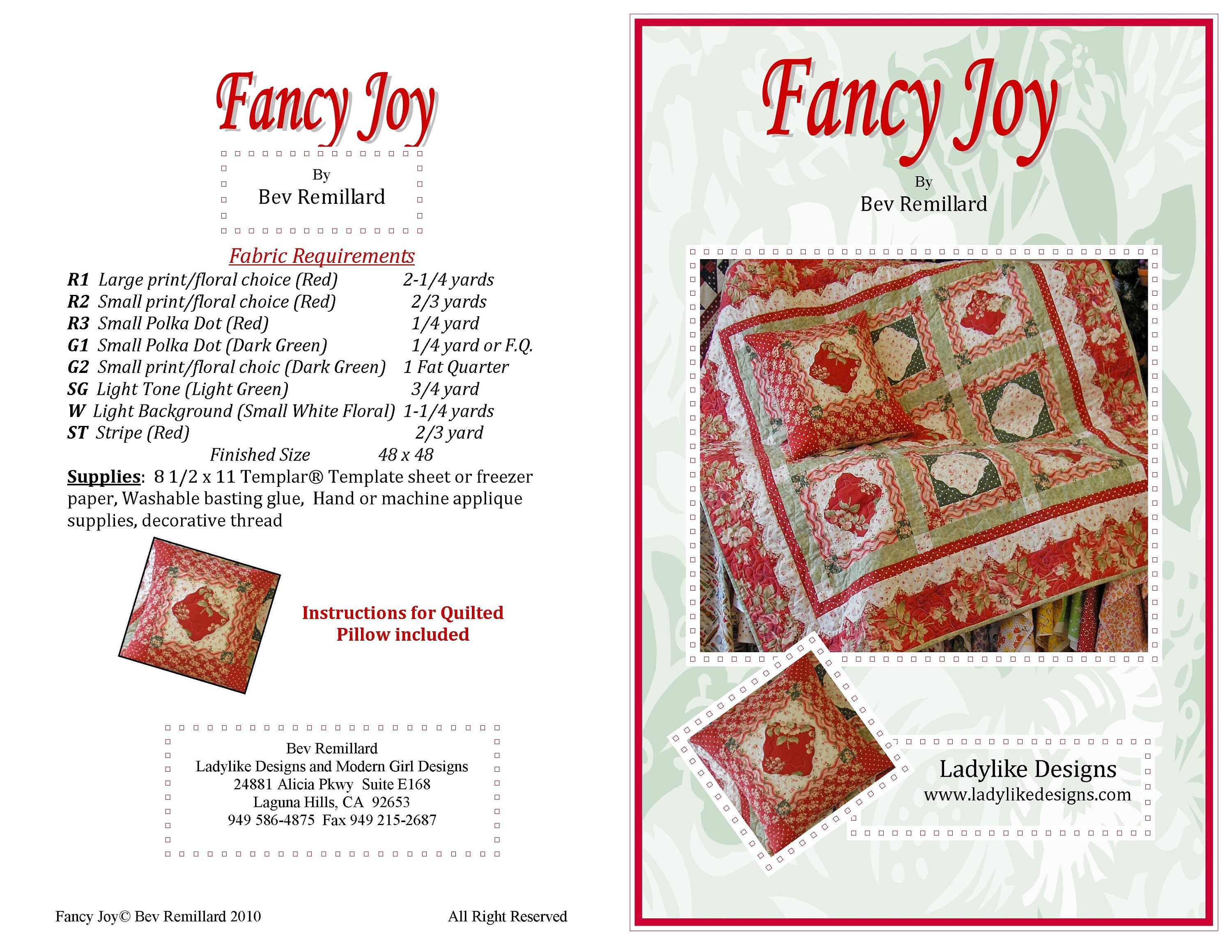 Fancy Joy Quilt Pattern - Etsy