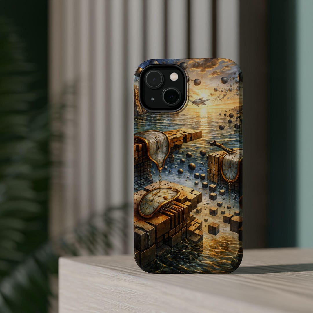 Surreal Melting Clocks Phone Case | Magnetic Impact-resistant Case - Etsy