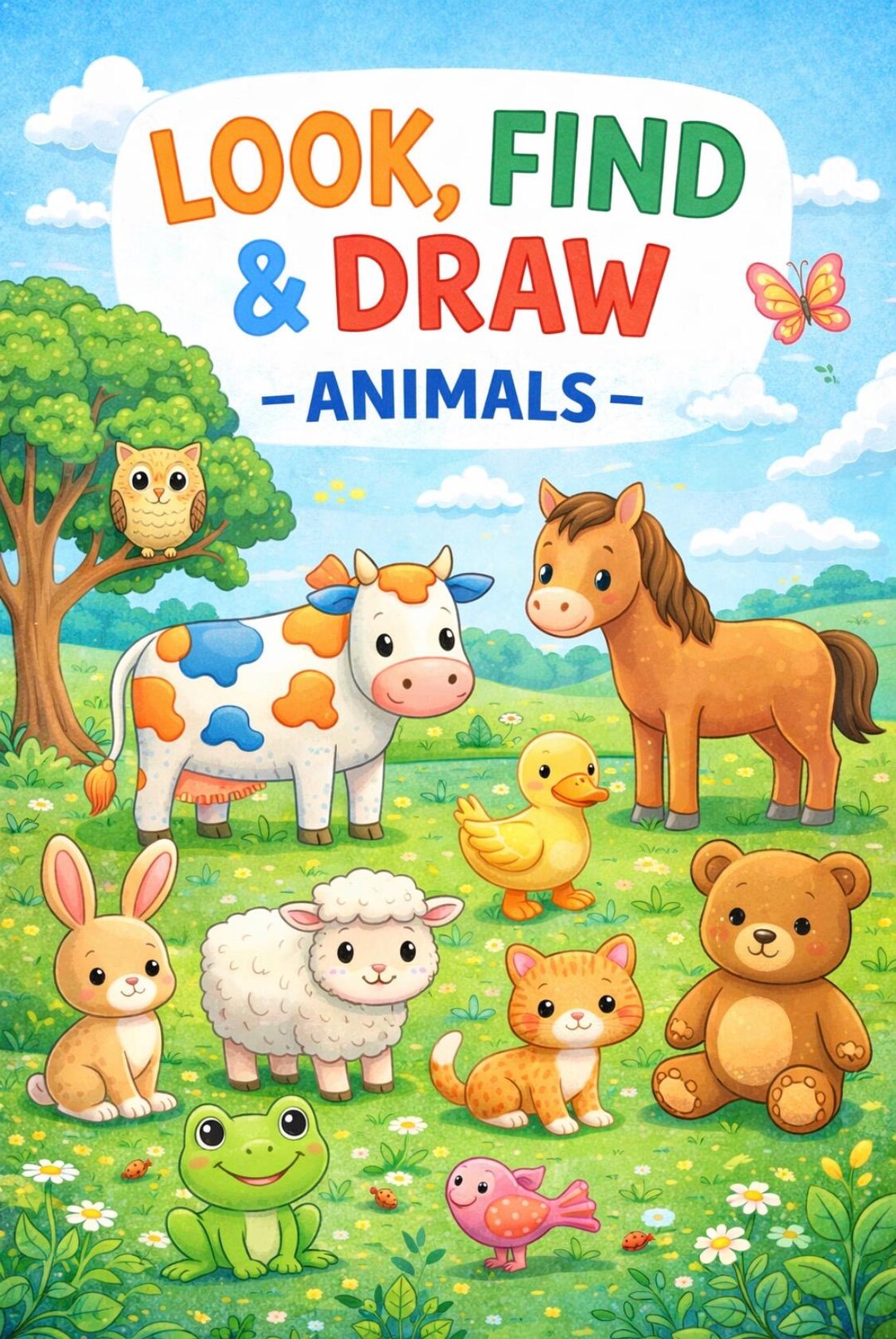 Kids Spot the Difference Coloring Book – Find, Draw & Color Cute ...