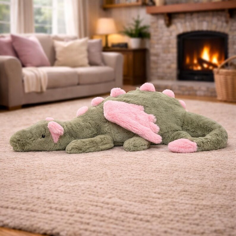 Jellycat - Malachy Dragon Stuffed Animal – Super Soft Plush Dragon Toy ...