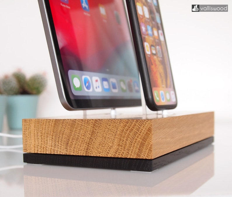 IPhone / iPad wooden dual docking station iPad 10 dock iPad | Etsy